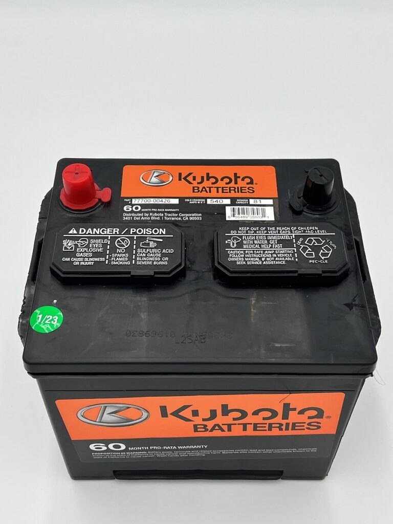 Kubota Battery, Group 26R - 77700-00426 - Crown Power & Equipment